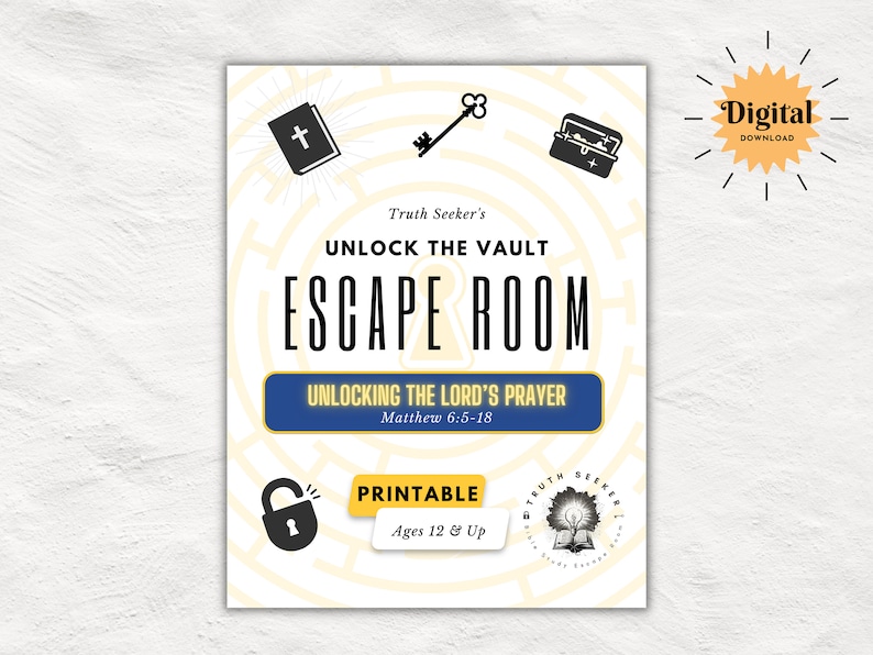 Unlocking the Lord's Prayer | Bible Study Escape Room Kit for Teens ...