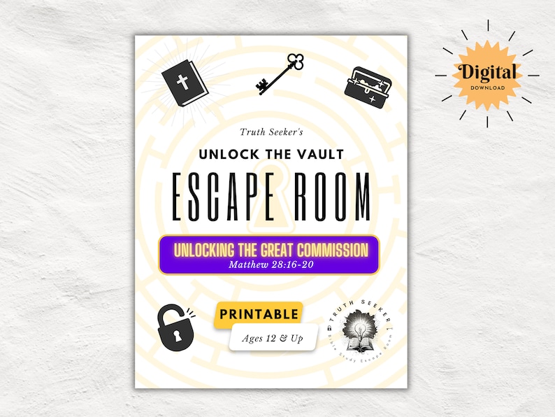 Bible Study Escape Room Quest Matthew 28 Unlocking the Great Commission ...