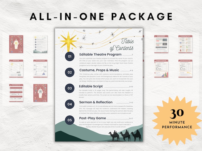 Christmas Nativity Play All-in-one Kit for Children and Teens ...