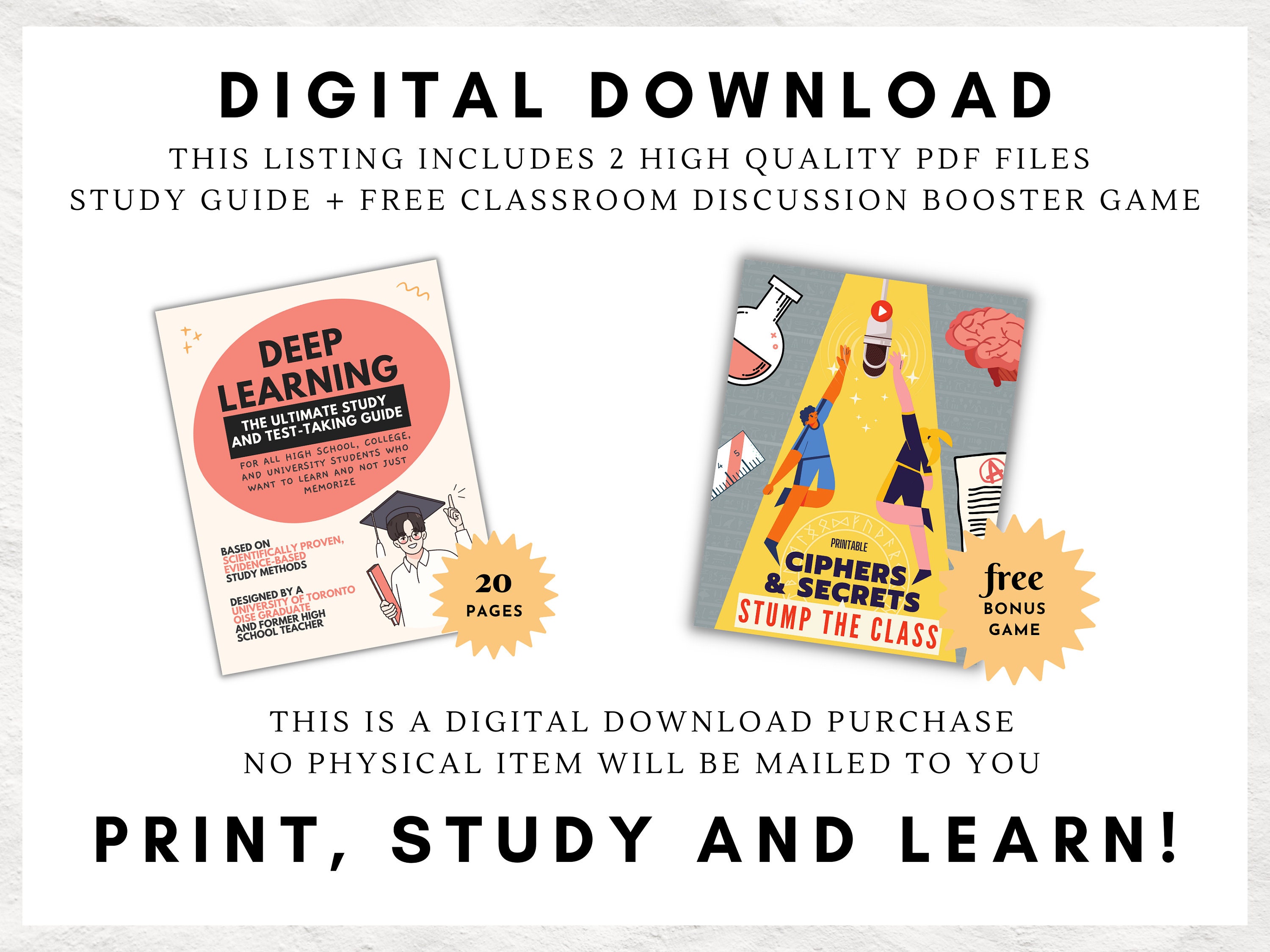 Ultimate Exam Prep Kit Student Planner Printable Study and Test-taking ...