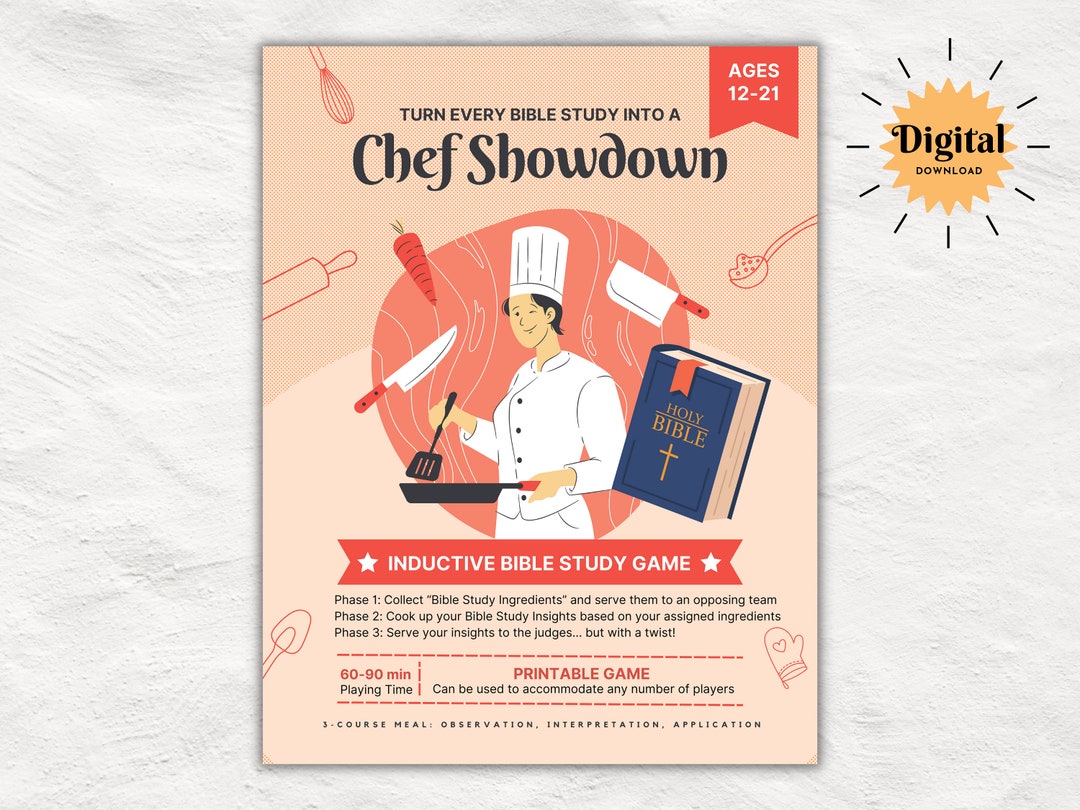Inductive Bible Study Game for Teens and Adults | Chef Showdown | Cook ...