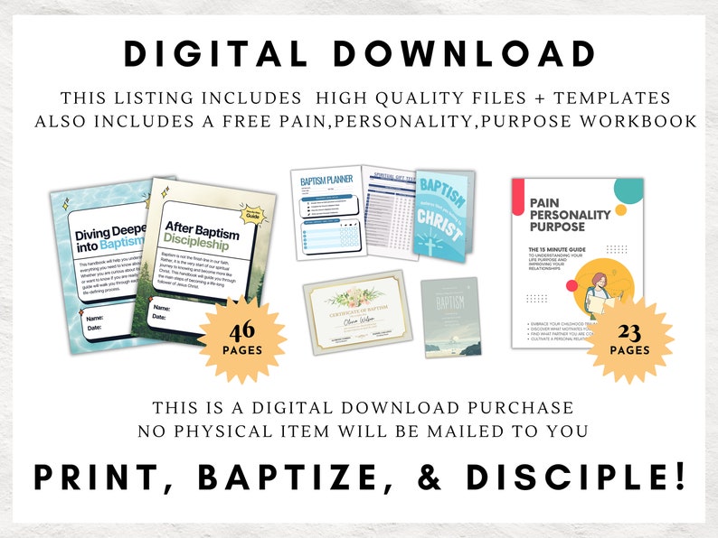 Christian Baptism and Discipleship Guide and Toolkit | Editable ...