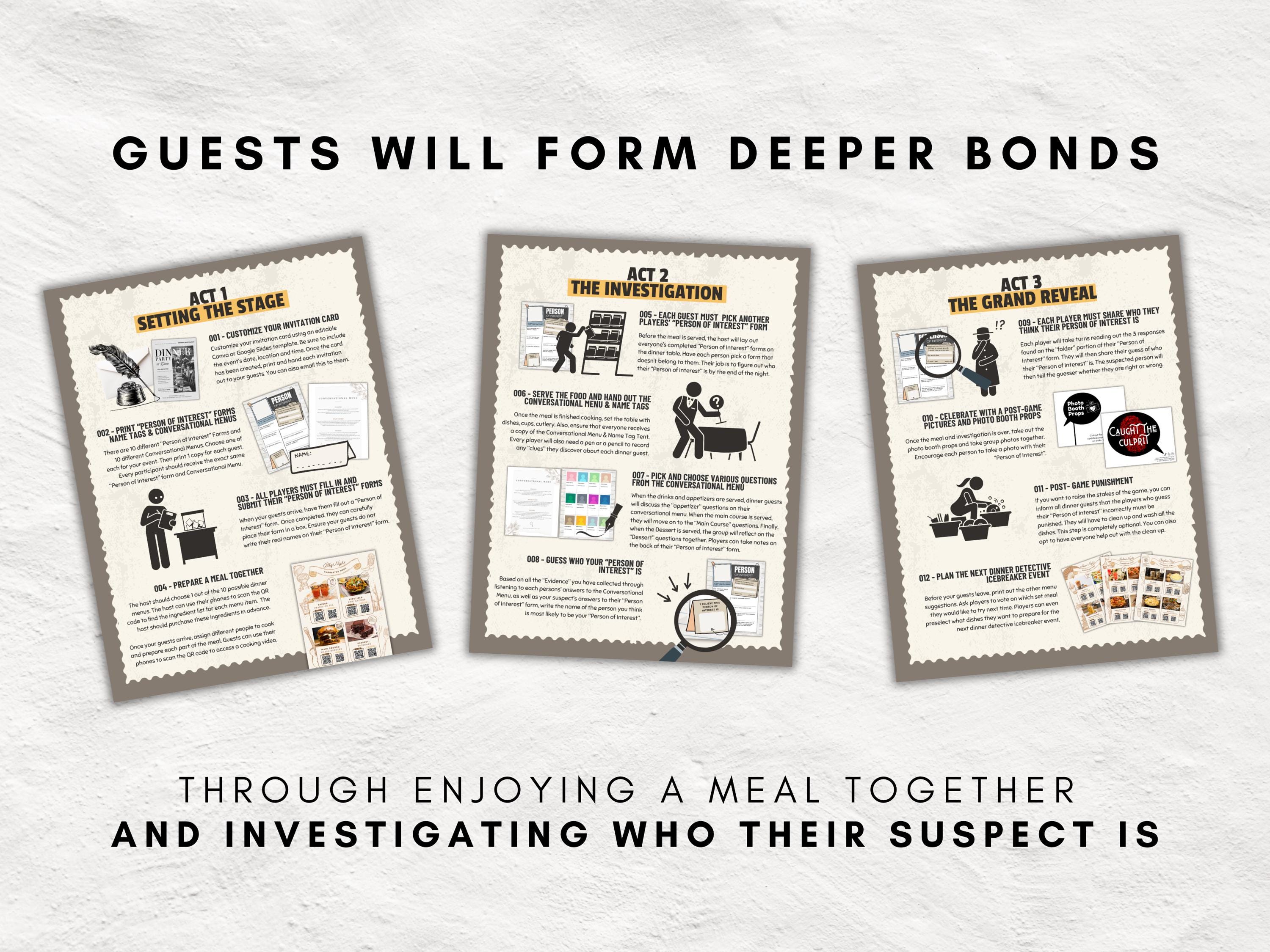 Dinner Detective Icebreaker Game | Lives Out | Fun Group Activity With ...