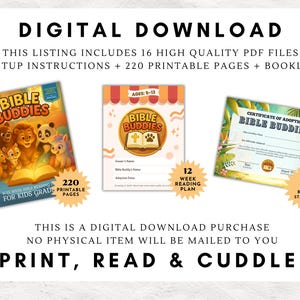 Bible Buddies Adoption Event Kit | Printable Kids Bible Reading Program ...