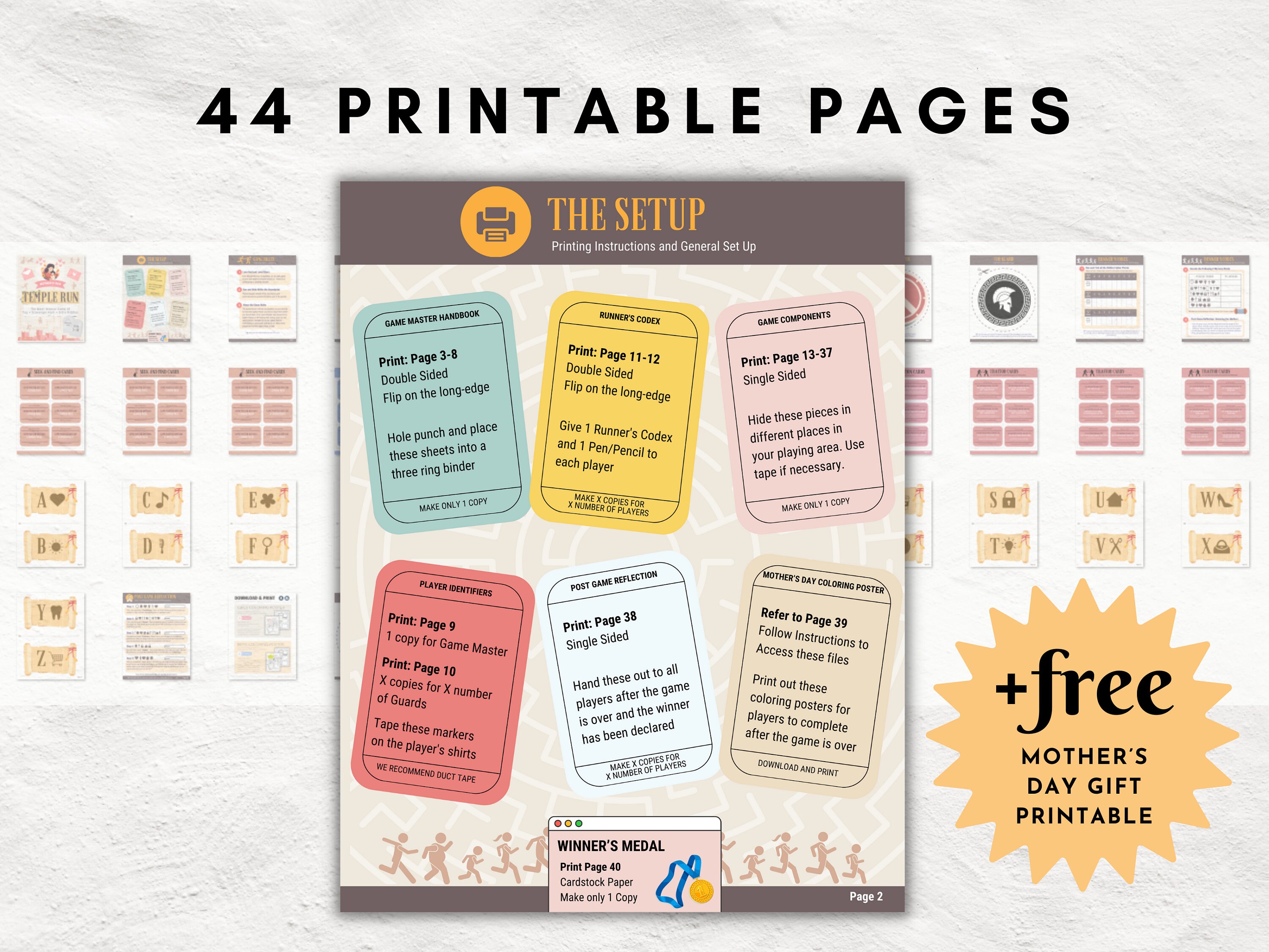 Mothers Day Temple Run | Secret Code Scavenger Hunt Kit | Unlock Steps ...