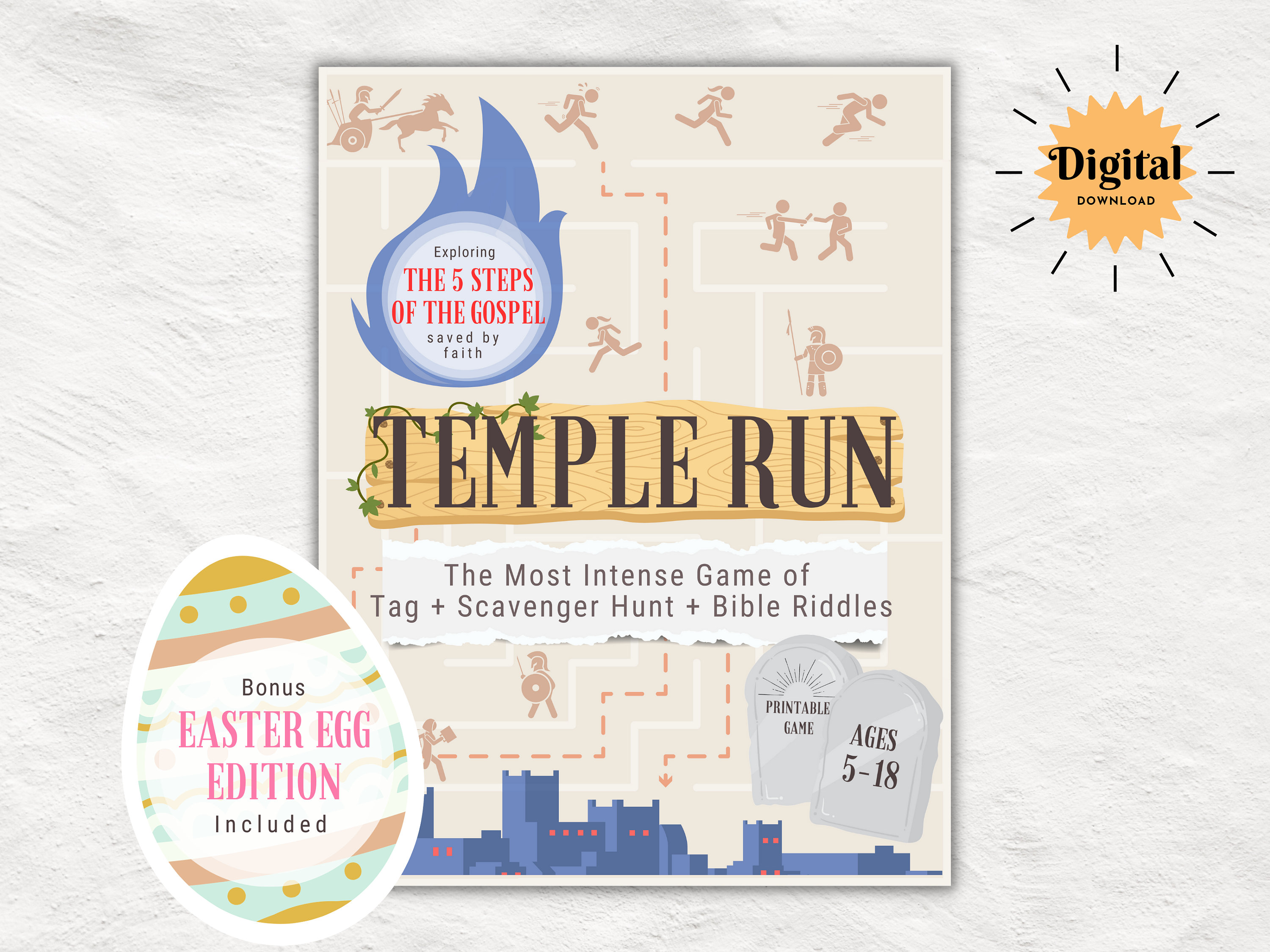 The 5 Steps of the Gospel Scavenger Hunt Kit Gospel of Salvation Tract ...