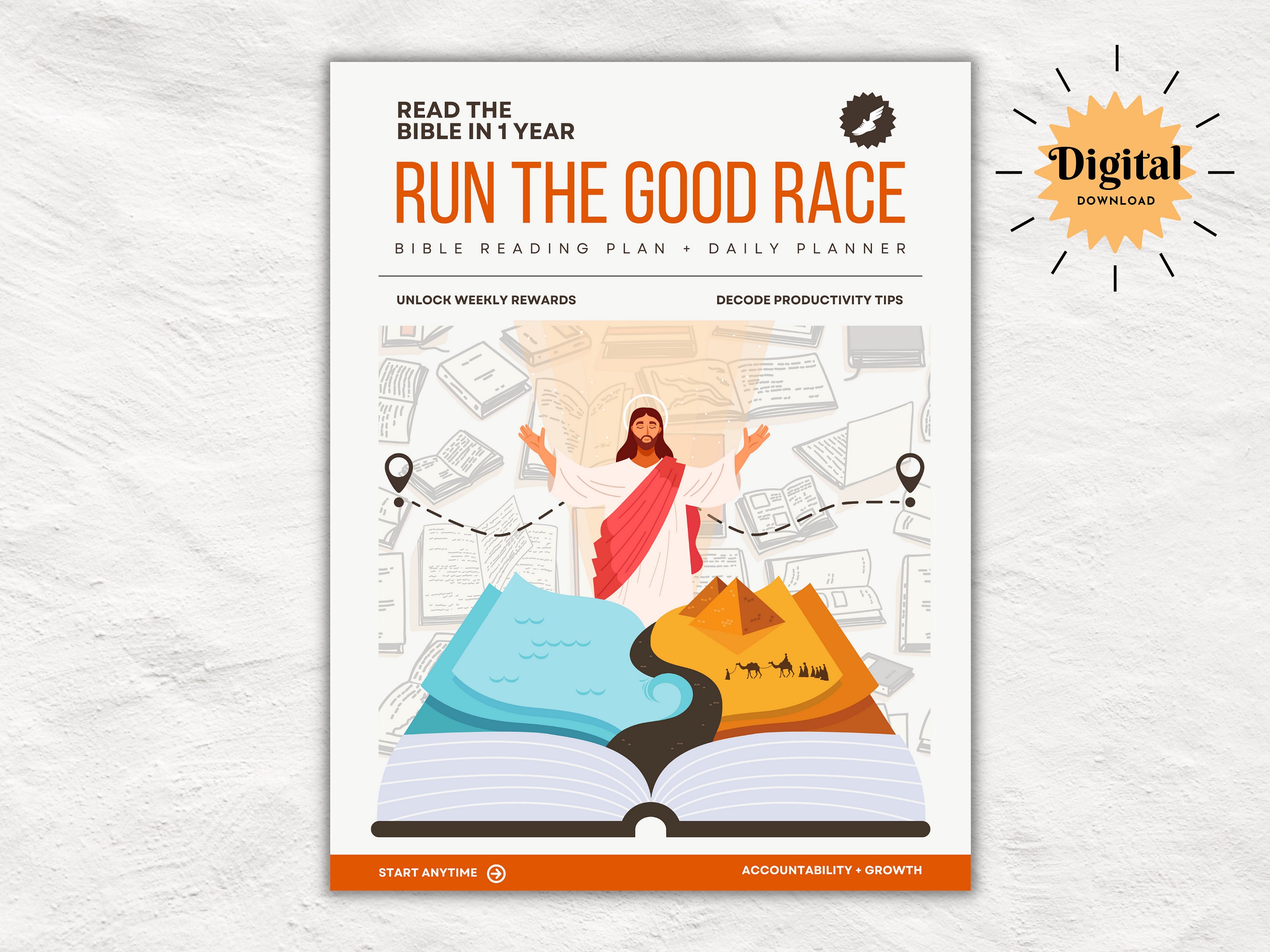 52 Week Bible Reading Plan and Planner Read the Bible in 1 Year Decode ...