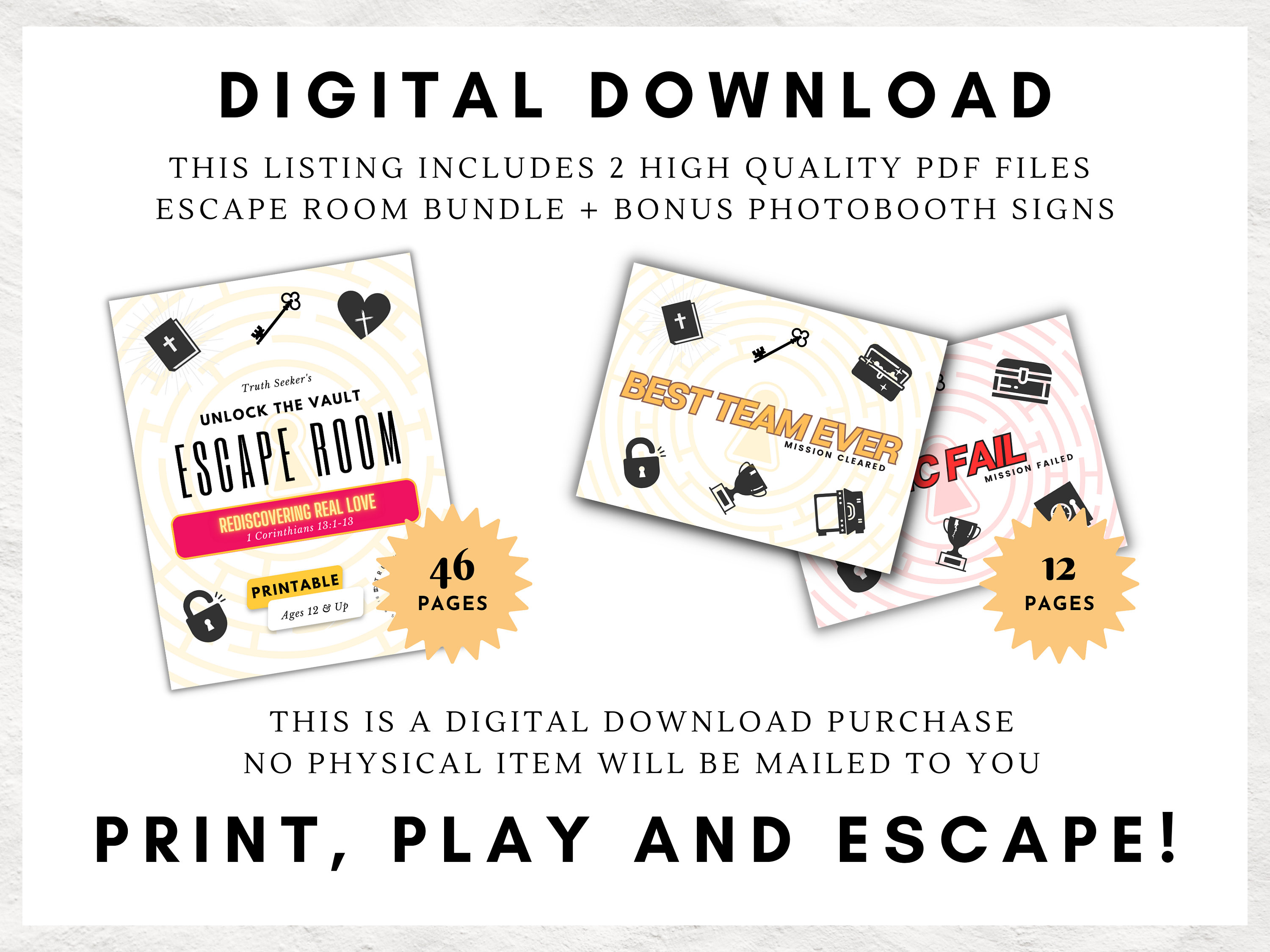 Rediscover Real Love Fun Bible Study Escape Room Game for Teens ...