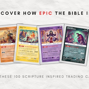 100 Printable Bible Trading Cards | New Testament Character Collection ...
