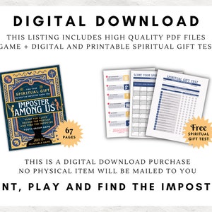 Uncover Your Spiritual Gifts | Imposter Among Us Printable Youth Group ...