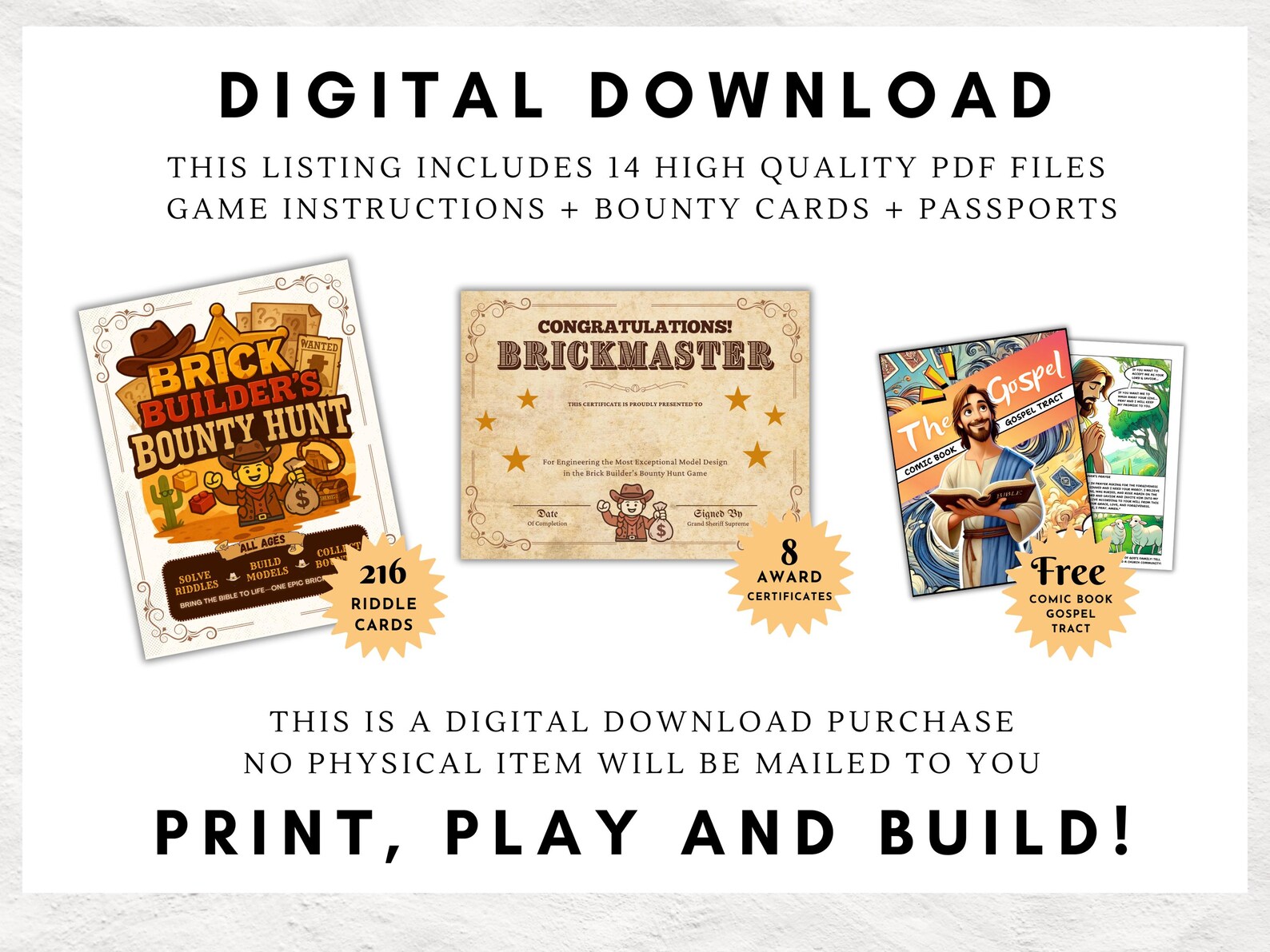 Brick Builder’s Bounty Hunt | Printable Christian Brick Building Bible ...