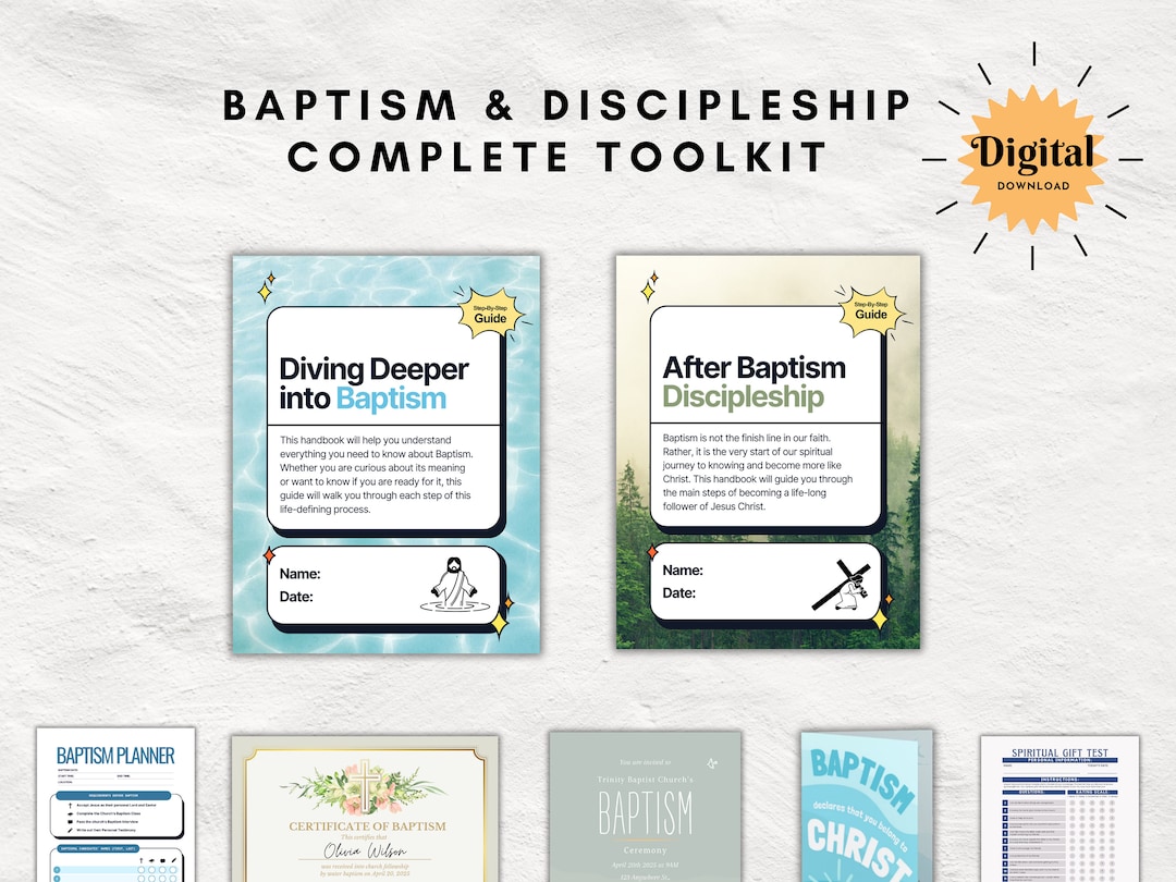 Christian Baptism and Discipleship Guide and Toolkit | Editable ...