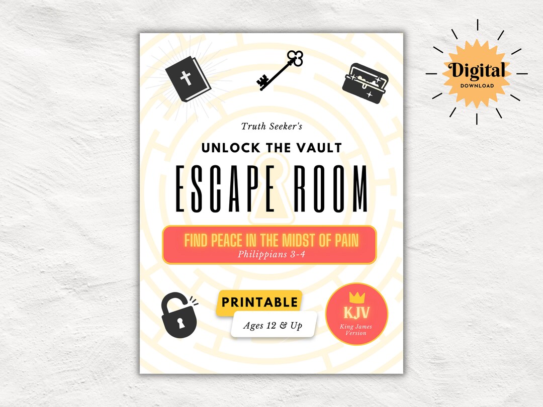 KJV Bible Study Escape Room Game | Philippians 3-4 | Fun Escape Room ...