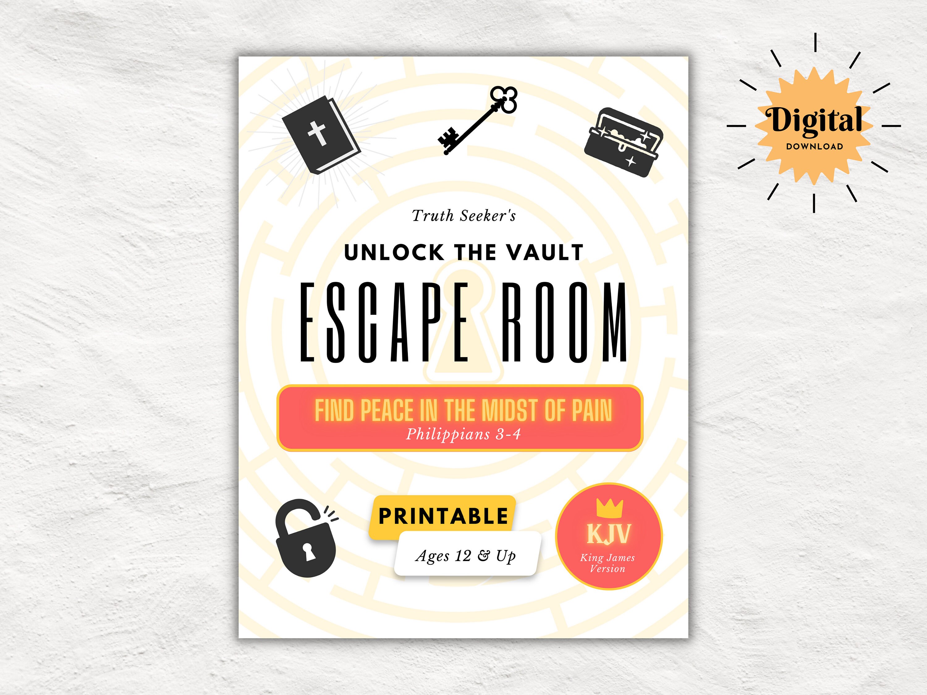 KJV Bible Study Escape Room Game | Philippians 3-4 | Fun Escape Room ...
