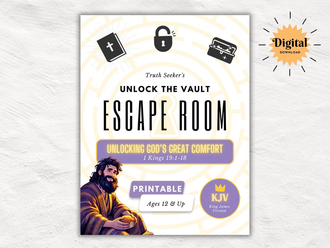 KJV Bible Study Escape Room Game | 1 Kings 19 | Unlocking God's Great ...