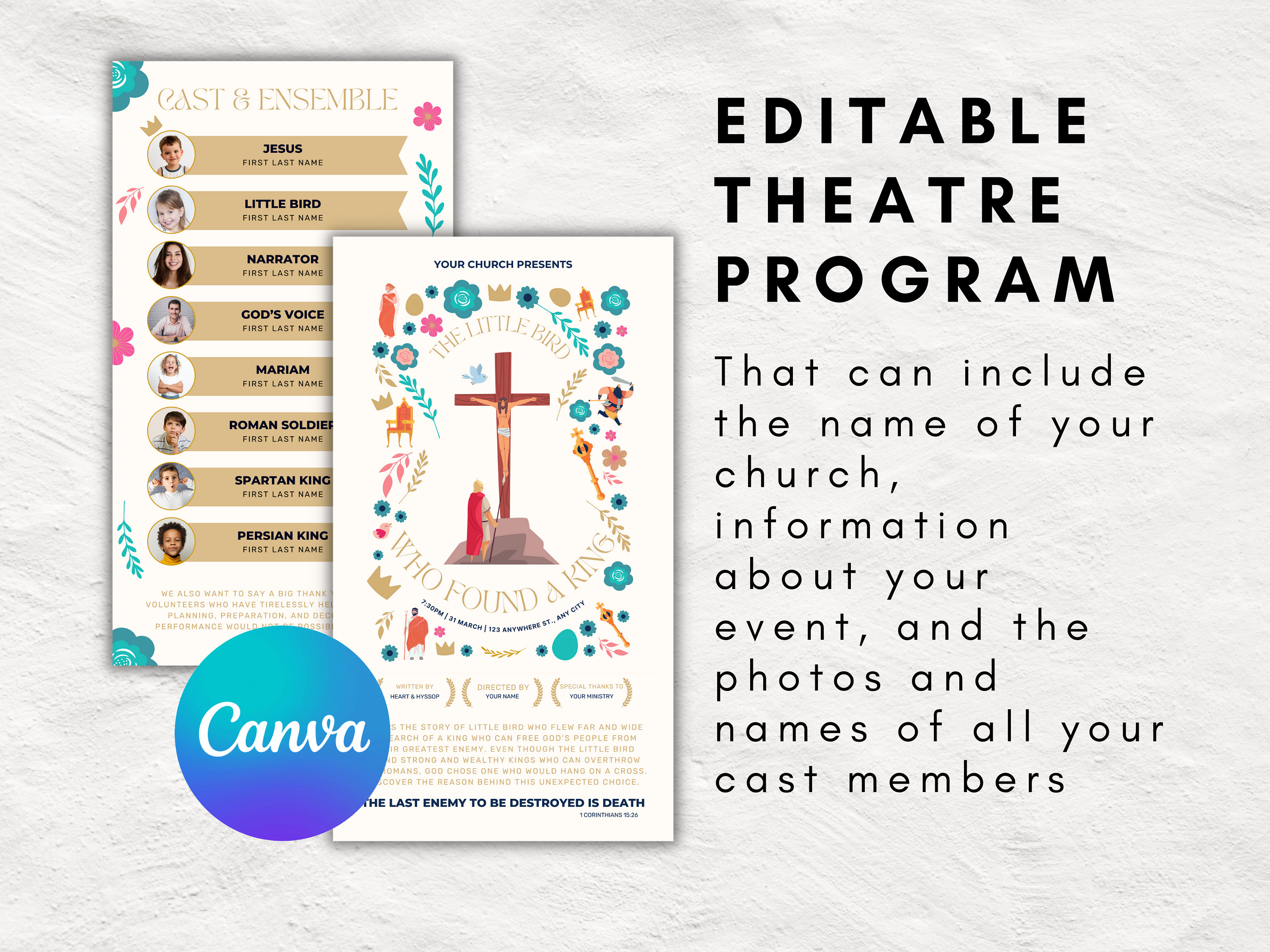 Easter Play All-in-one Skit Kit for Children and Teens Editable Theatre ...