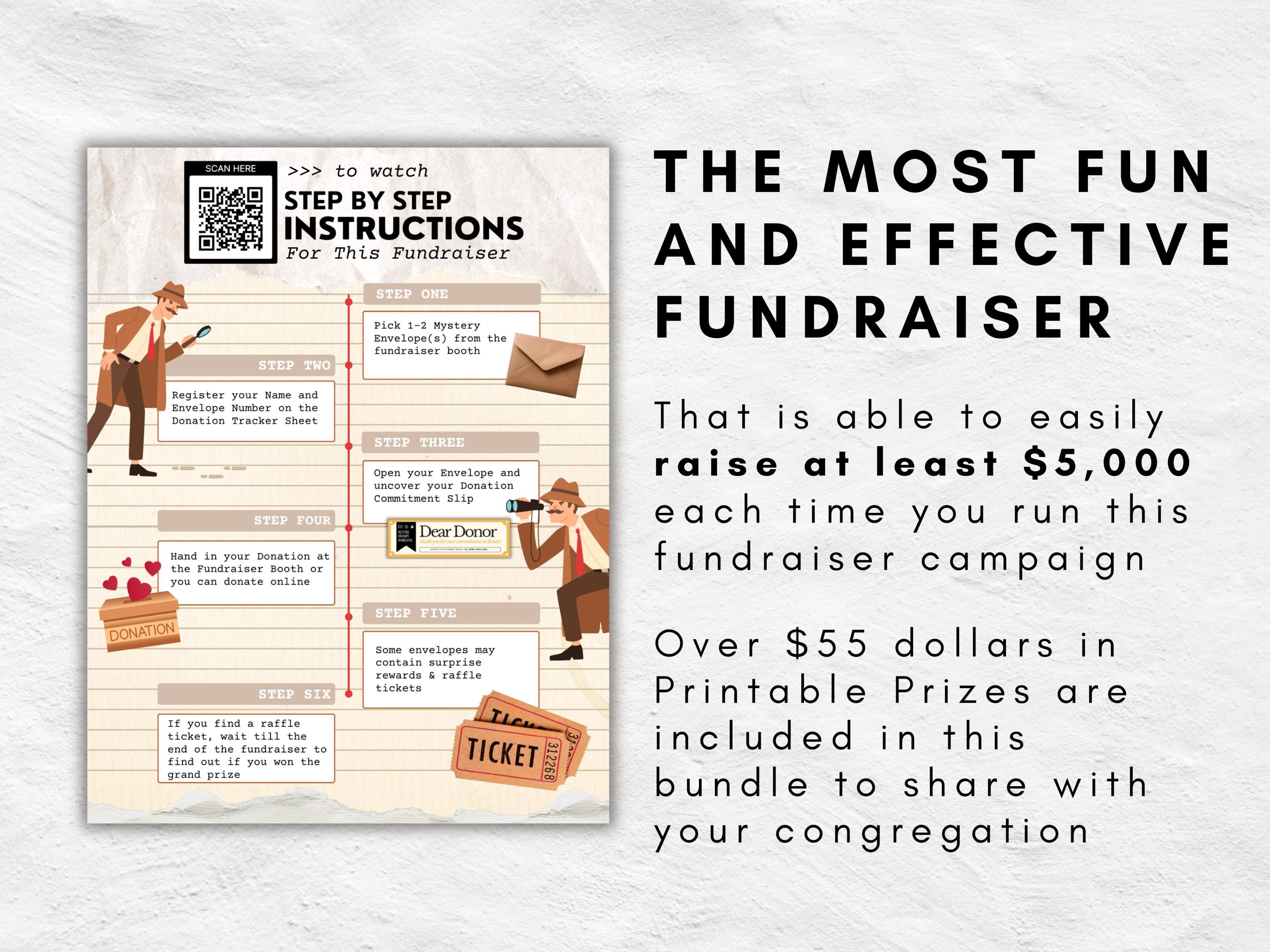 Mystery Envelope Fundraiser Printable Kit | Ultimate Church Fundraiser ...