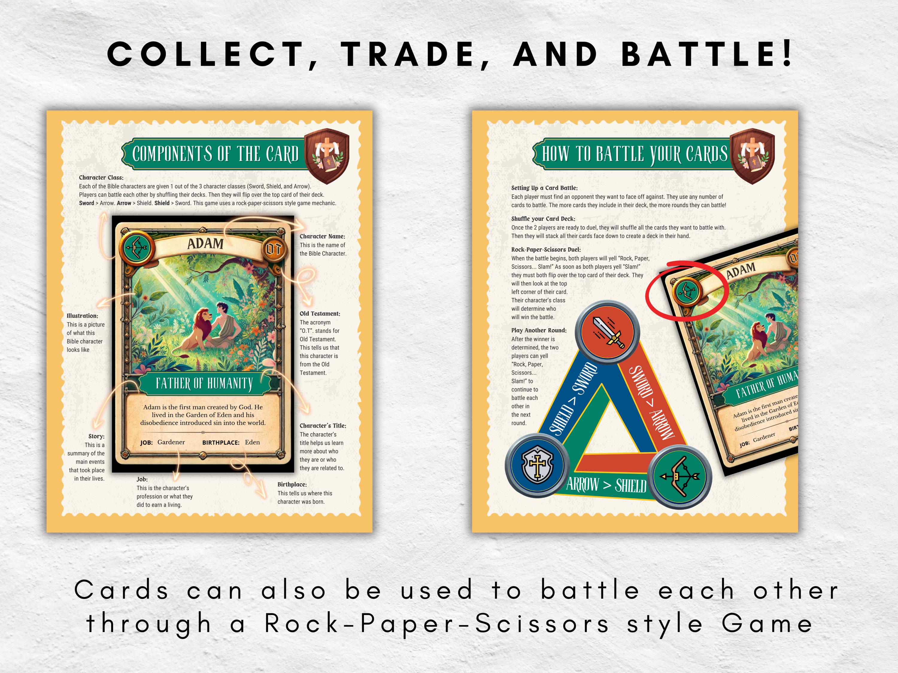 100 Printable Bible Trading Cards | Guardians of God's Word | Old ...