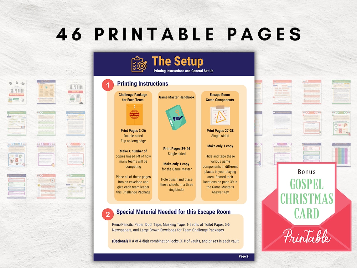 Christmas Escape Room Quest Luke 2 Nativity Bible Study Escape Room ...