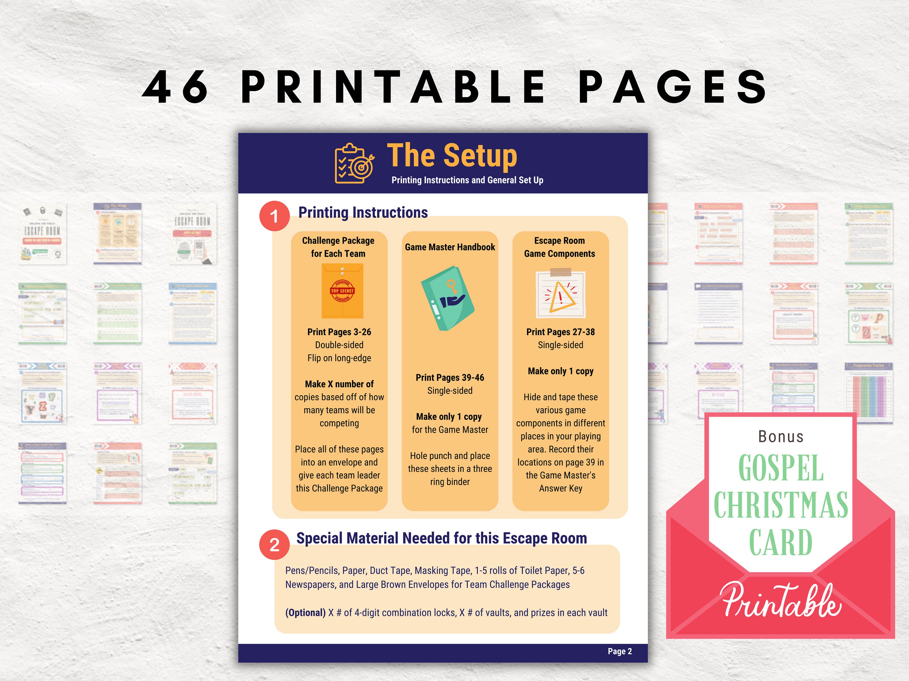 Christmas Escape Room Quest Luke 2 Nativity Bible Study Escape Room ...