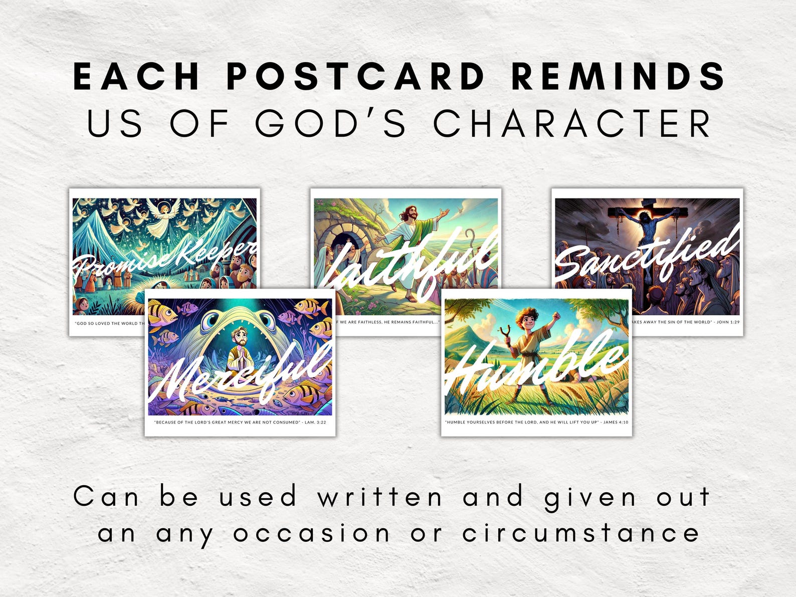 Bible Character Achievement Certificates and Postcard Bundle | 60 ...