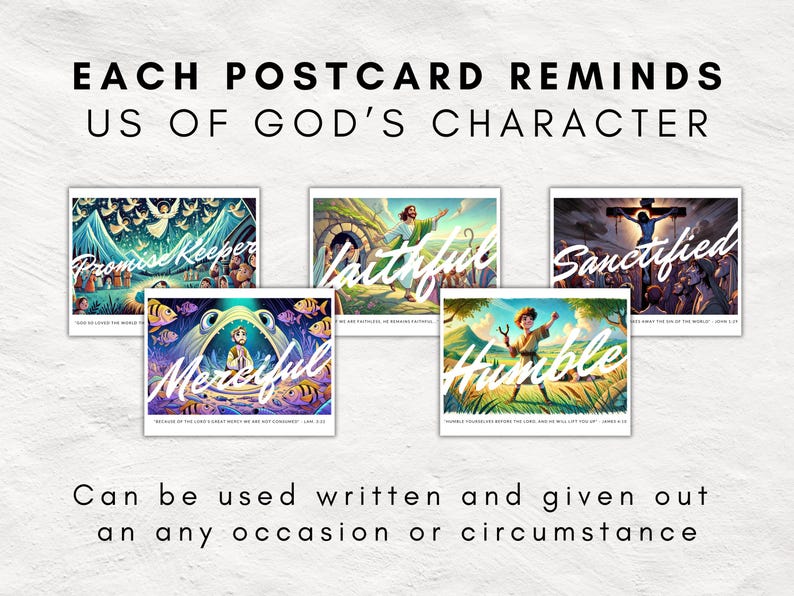 Bible Character Achievement Certificates and Postcard Bundle | 60 ...