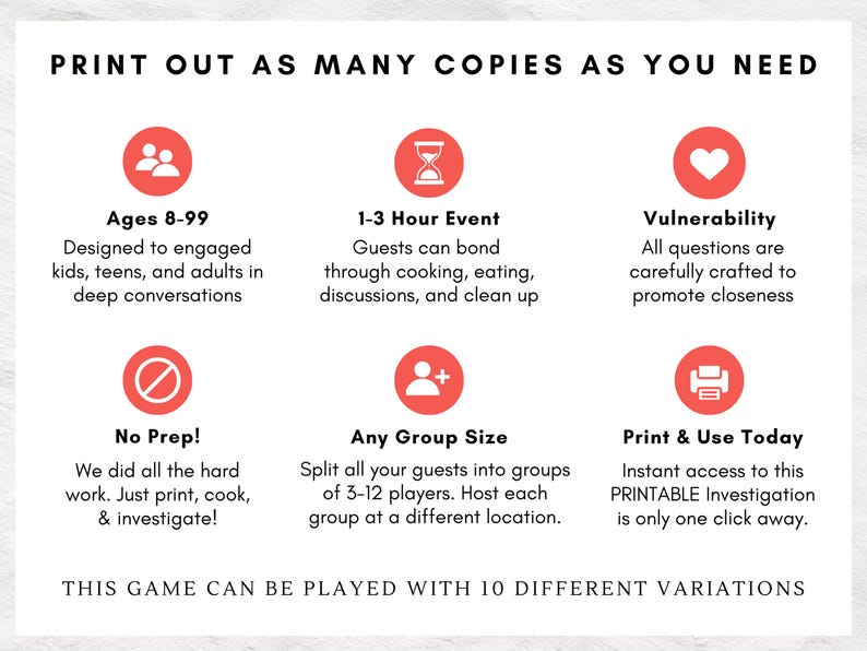 Dinner Detective Icebreaker Game | Lives Out | Fun Group Activity With ...