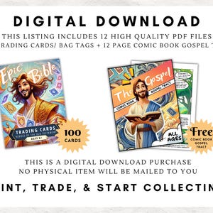 100 Printable Bible Trading Cards | Old Testament Character Collection ...