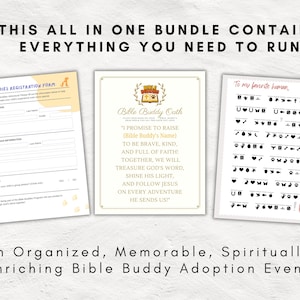 Bible Buddies Adoption Event Kit | Printable Kids Bible Reading Program ...