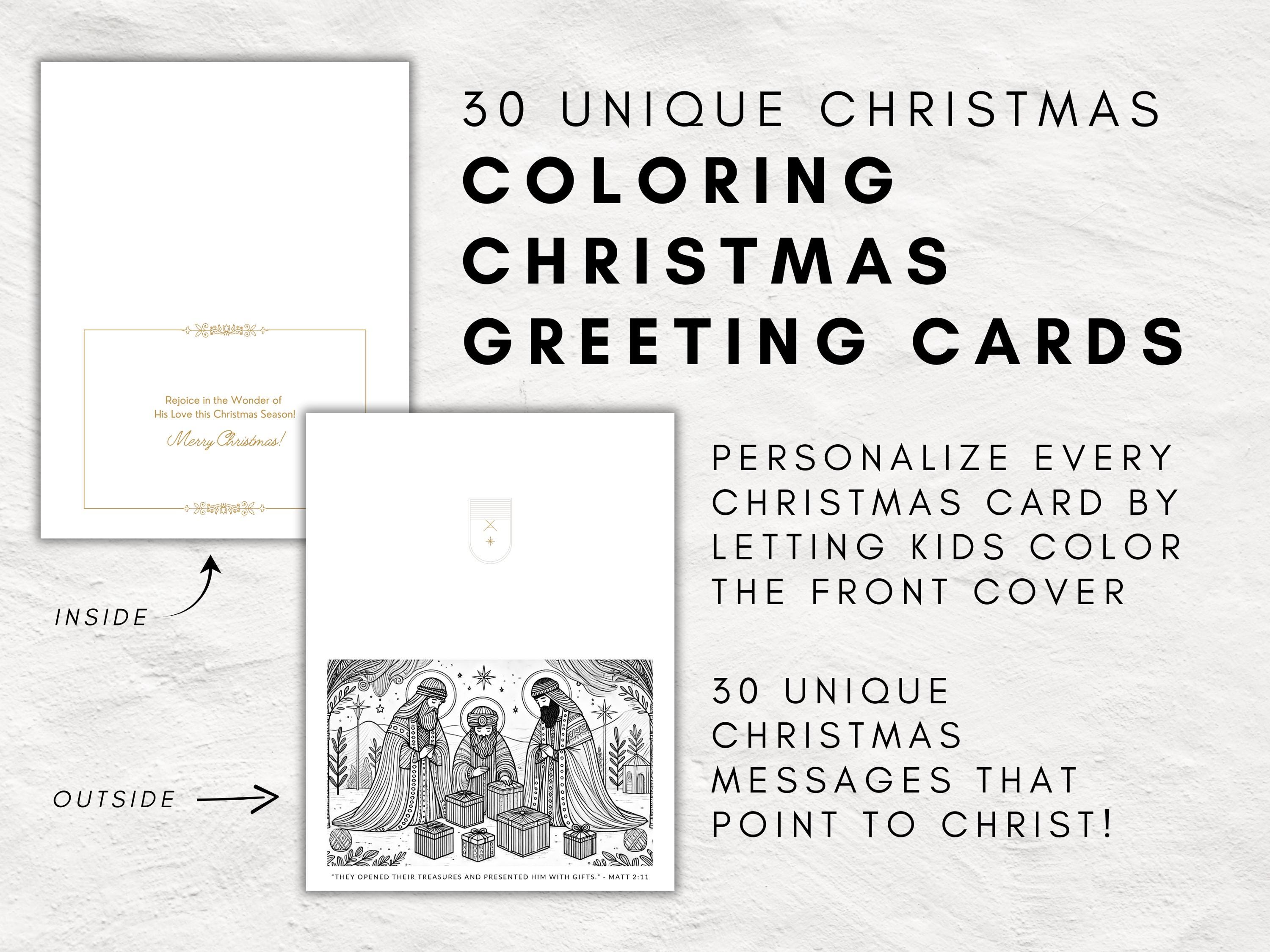 Christmas Christian Coloring Bundle | 8-page Coloring Comic Book | 44 ...