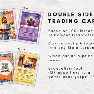 100 Printable Bible Trading Cards | New Testament Character Collection ...