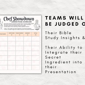 Inductive Bible Study Game for Teens and Adults | Chef Showdown | Cook ...