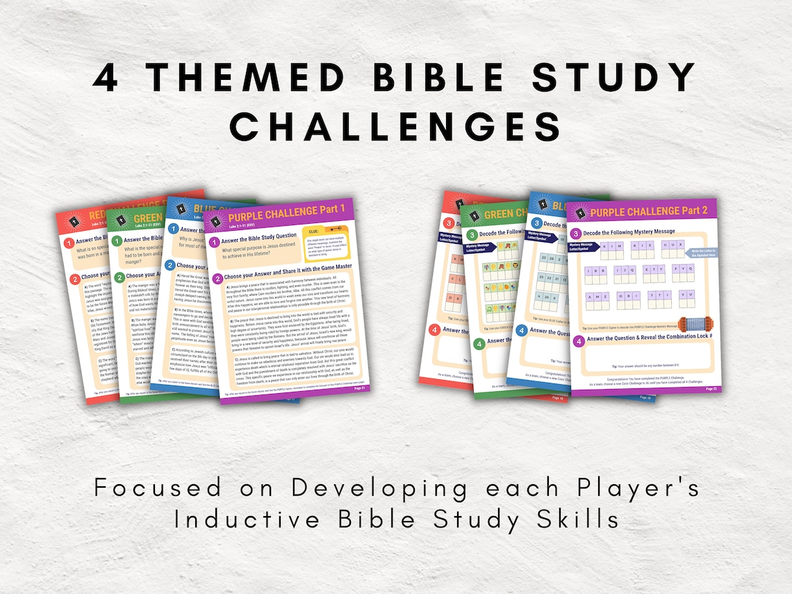 Christmas Escape Room Quest Luke 2 Nativity Bible Study Escape Room ...