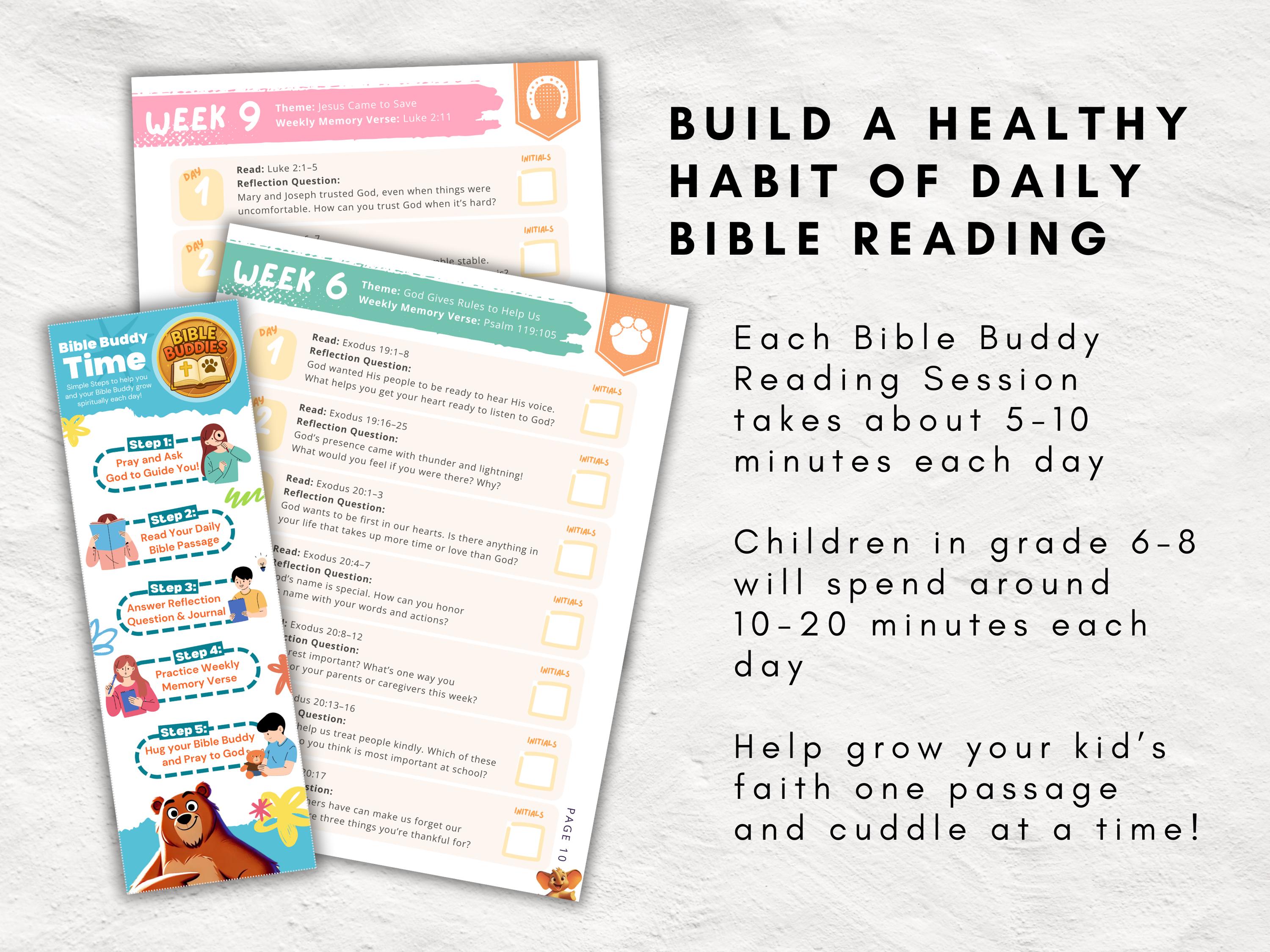 Bible Buddies Adoption Event Kit | Printable Kids Bible Reading Program ...