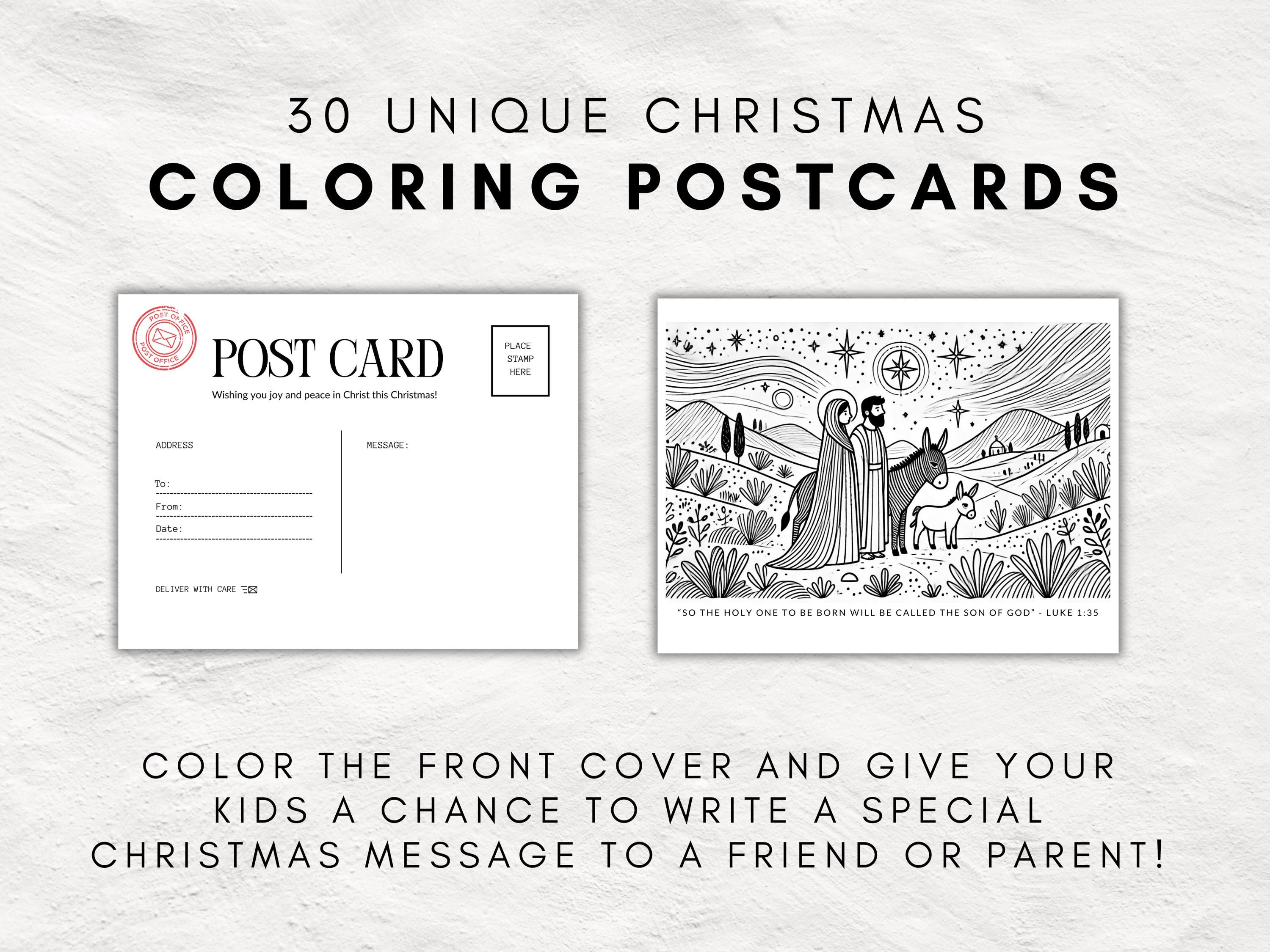 Christmas Christian Coloring Bundle | 8-page Coloring Comic Book | 44 ...