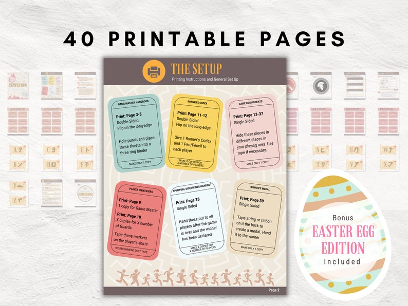 Temple Run Scavenger Hunt Kit Easter Egg Hunt Children and Youth ...