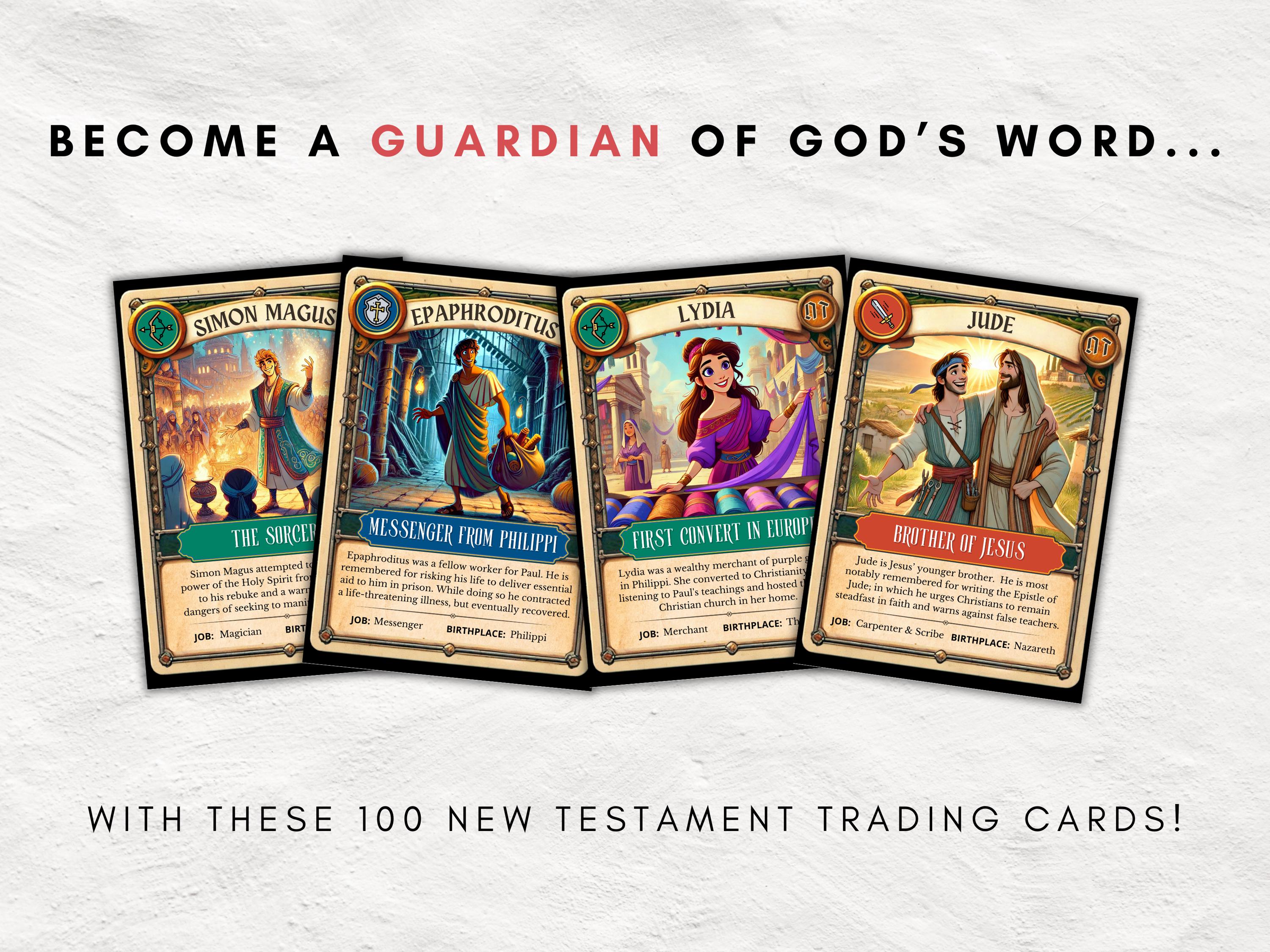 100 Printable Bible Trading Cards | Guardians of God's Word | New ...