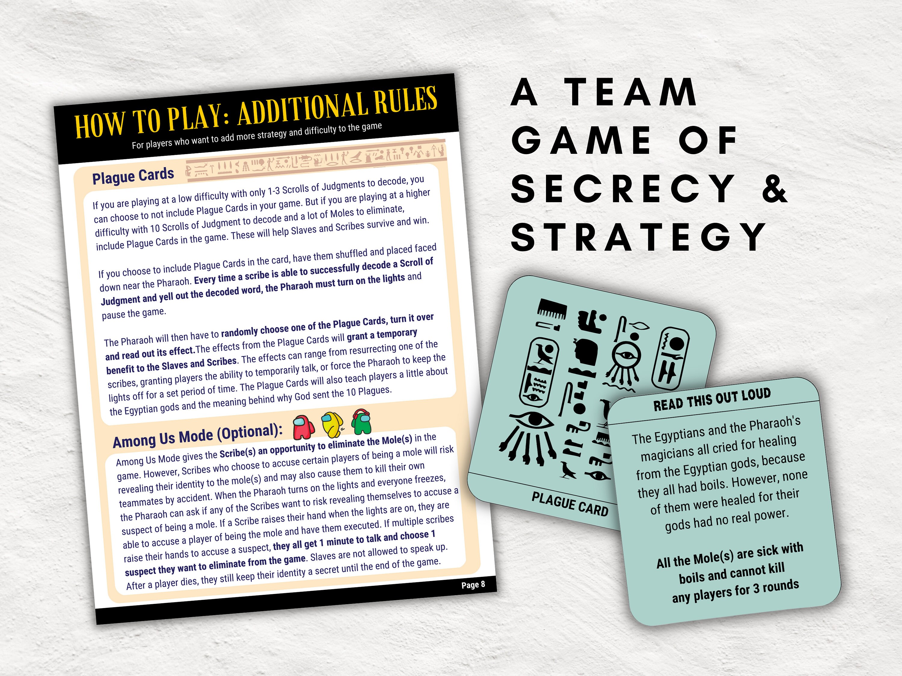 The Mole Murder Mystery Game Pharaoh and the 10 Plagues Children and ...