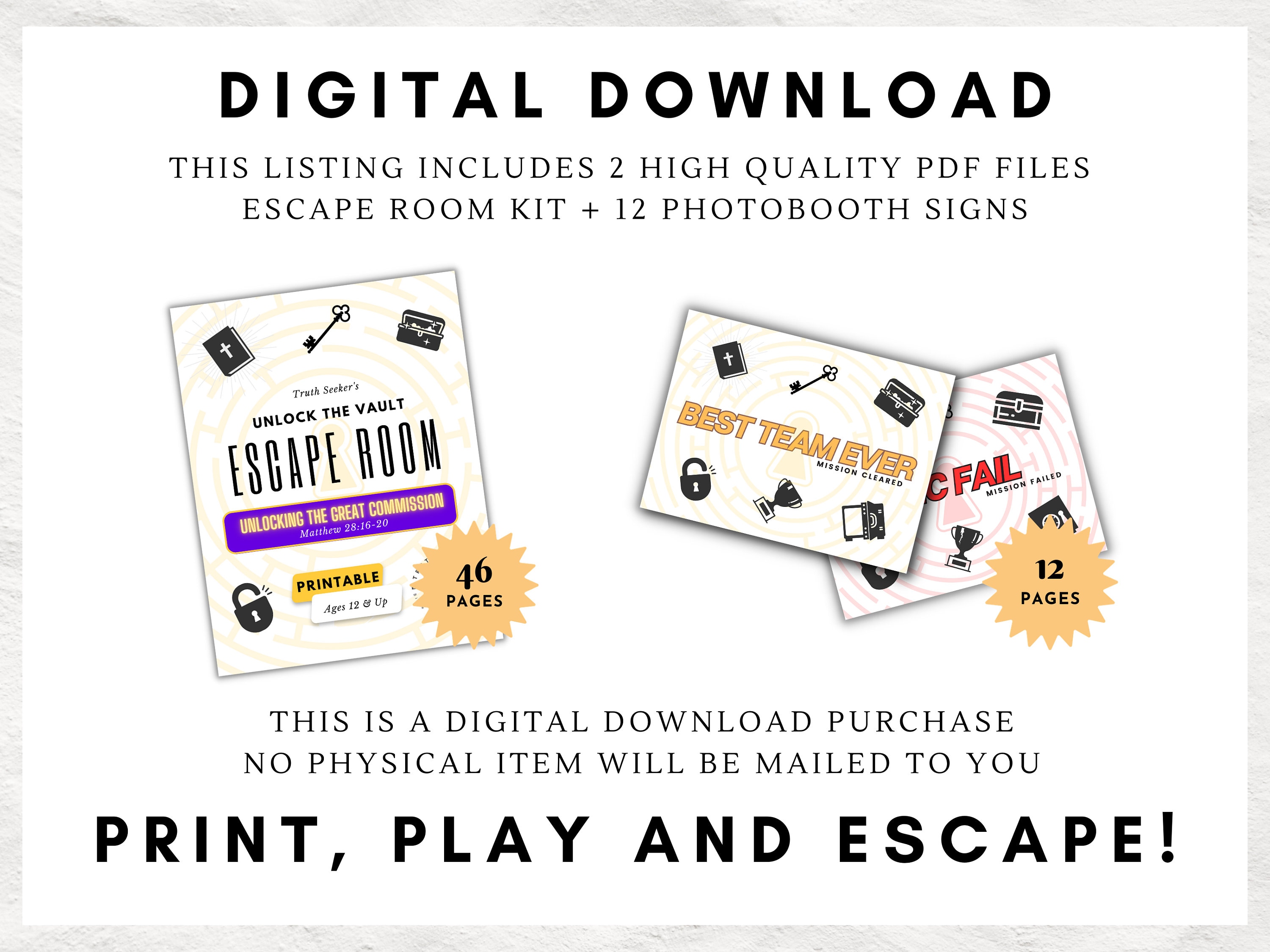 Bible Study Escape Room Quest Matthew 28 Unlocking the Great Commission ...