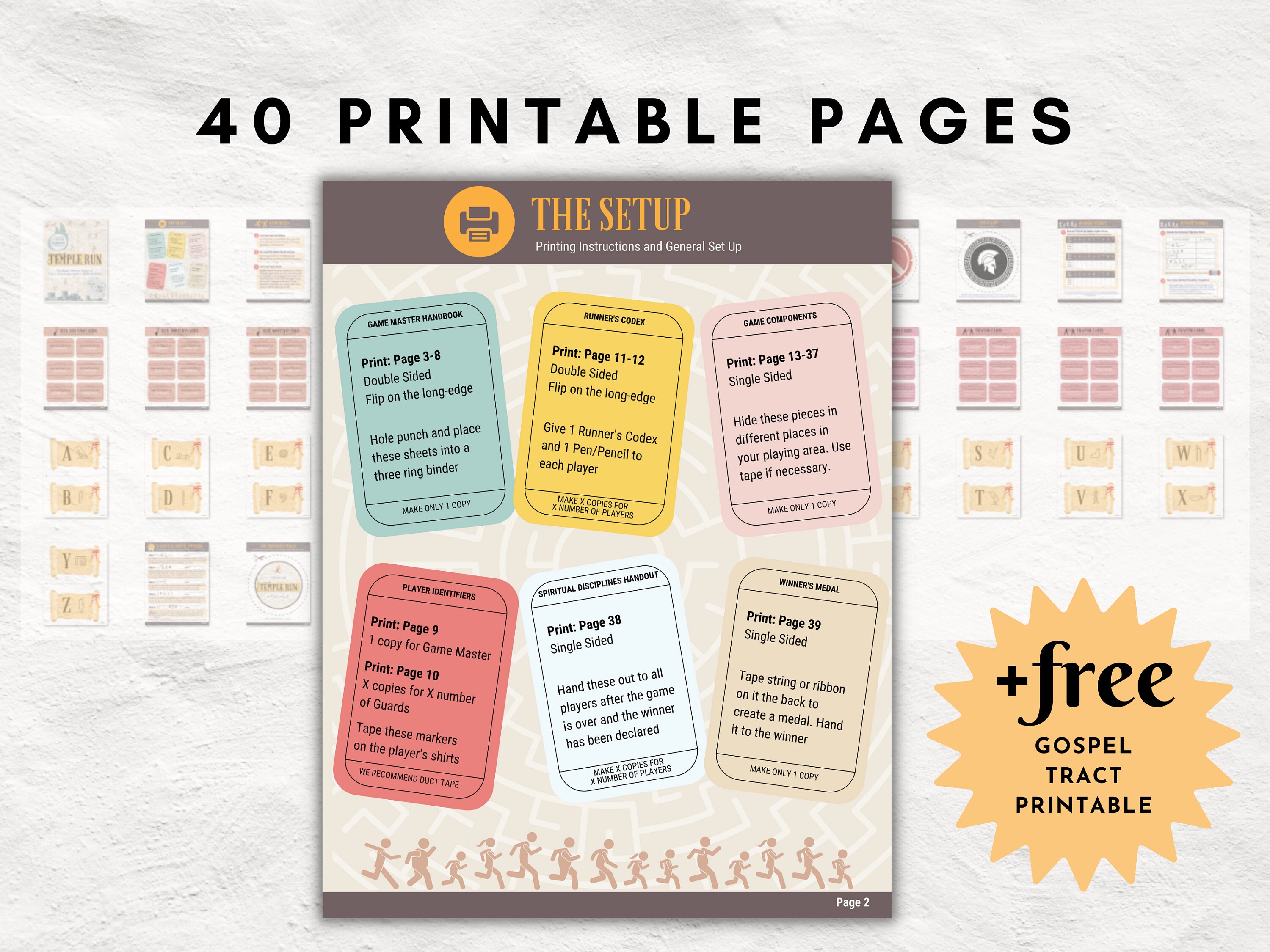 Temple Run Scavenger Hunt Kit Gospel of Salvation Tract Church and ...