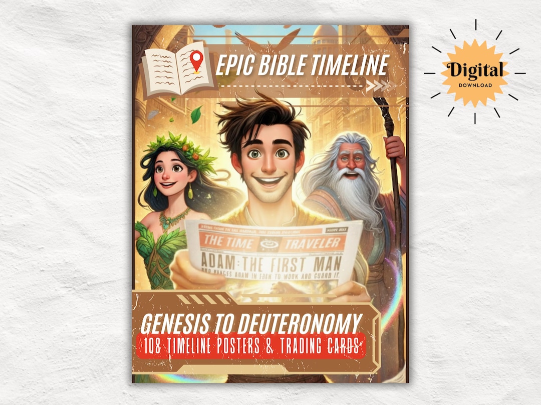 The Epic Bible Timeline Bundle | 108 Bible Story Posters + Trading ...
