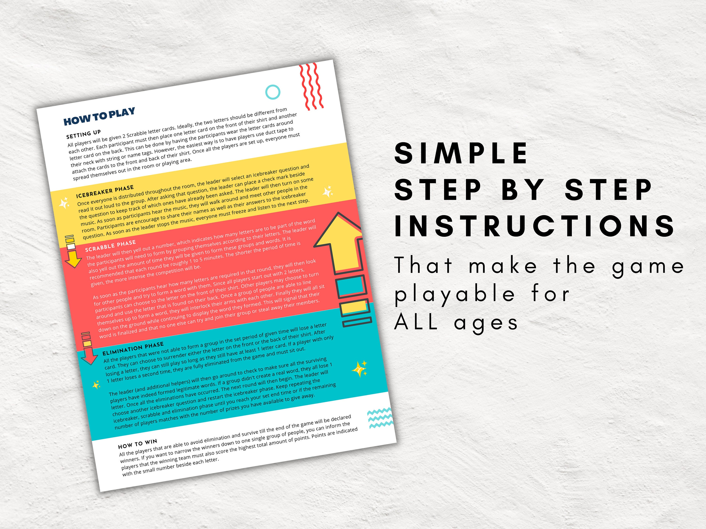 Human Scrabble Icebreaker & Teambuilder Game Classroom Youth Group ...