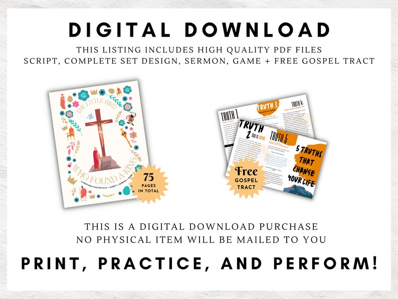 Easter Play All-in-one Skit Kit for Children and Teens Editable Theatre ...