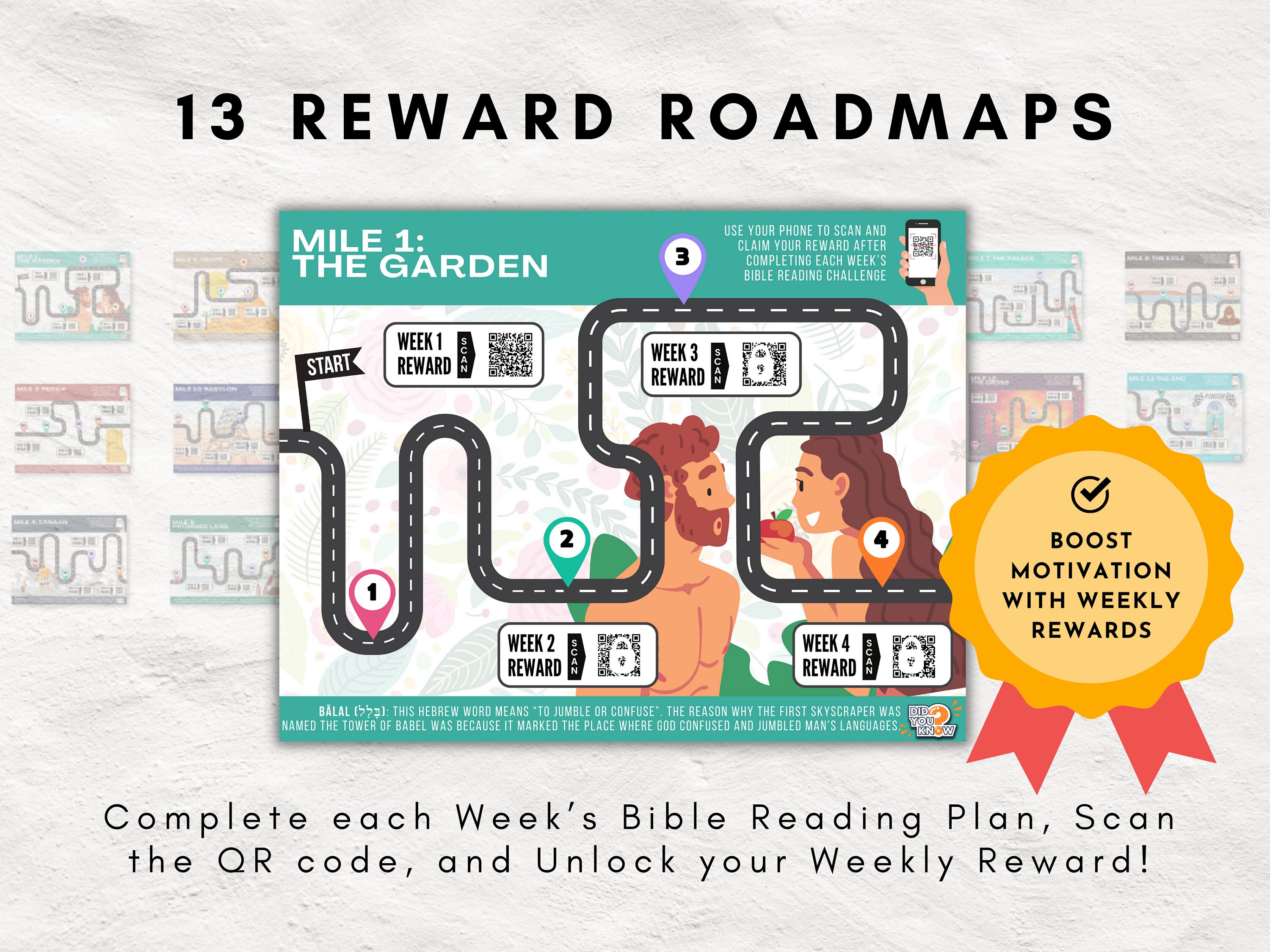 52 Week Bible Reading Plan and Planner Read the Bible in 1 Year Decode ...