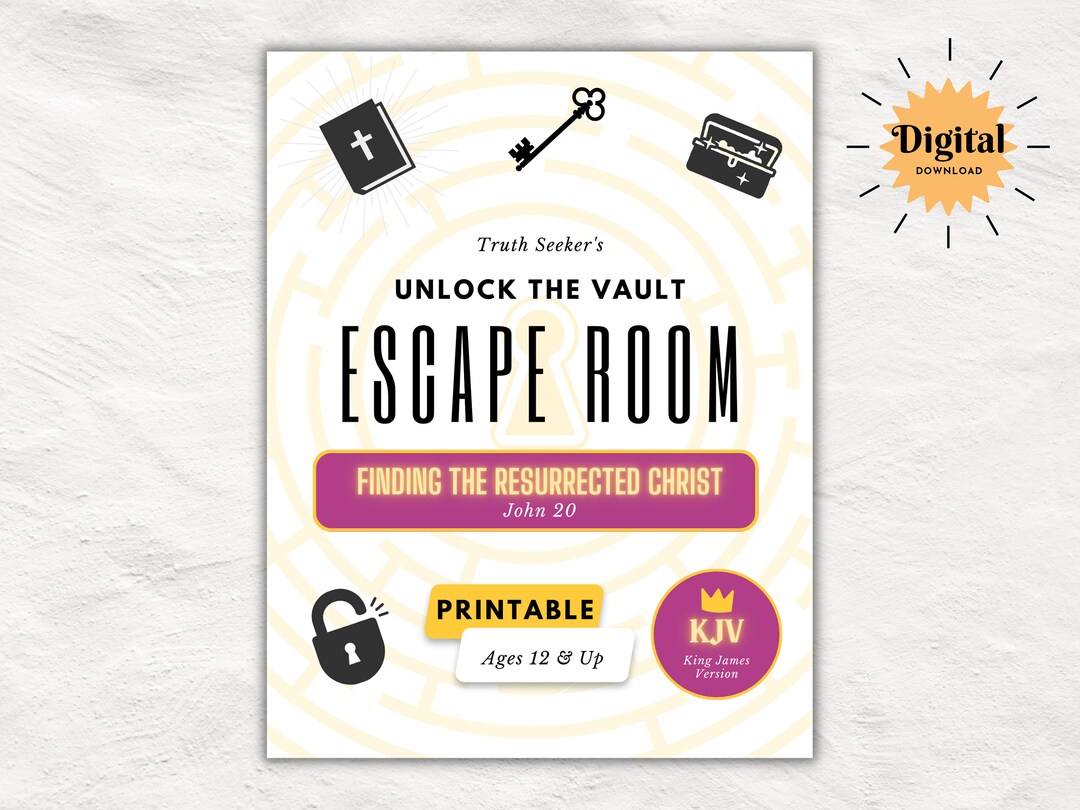 KJV | Bible Study Escape Room Game | John 20 | Resurrection | Easter ...
