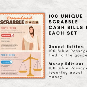 Ultimate Scrabble Cash Bundle | Printable Play Money With 5 Bonus Cash ...