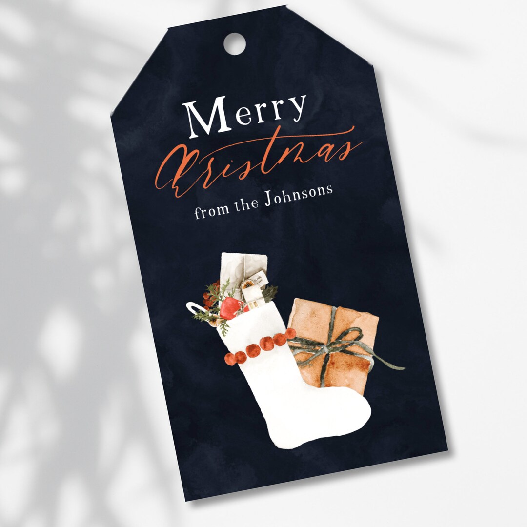 Christmas Gift Tag Template Holiday Gift Tag Download Printable Winter ...