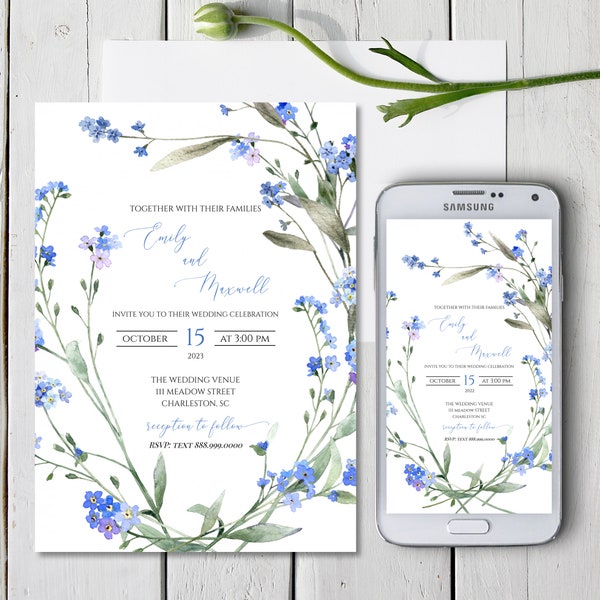 Blue Forget Me Not - Etsy