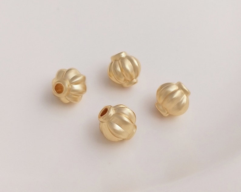 40PCS 14k Gold Filled Lantern Spacer Beads,smooth Gold Spacer Beads ...