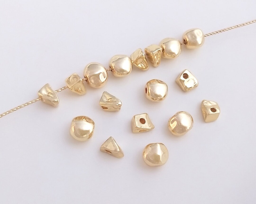 50pcs Irregular Triangle Partition Making Pendant Supplies DIY 14K Gold ...